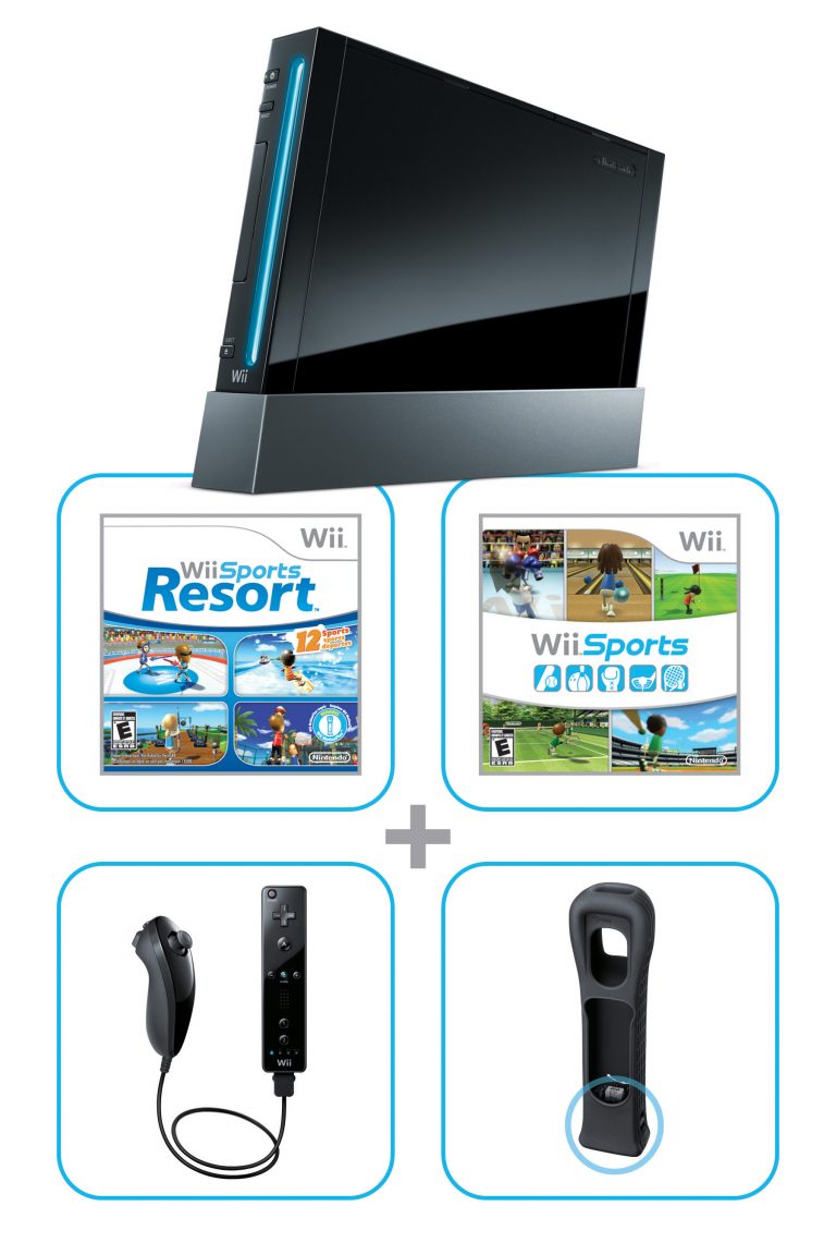 Nintendo Wii Black Bundle with Wii Motion Plus – Game Climate