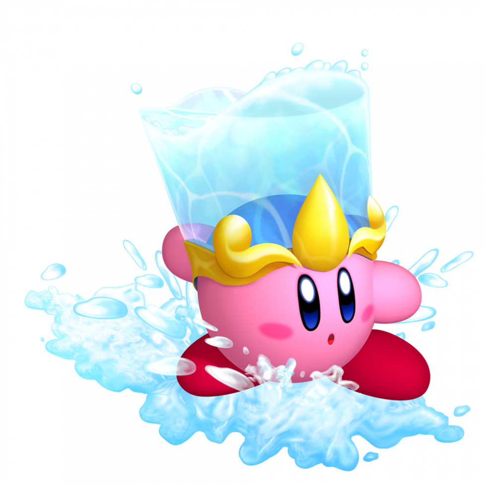 Kirby with a bucket of water on his head – Game Climate